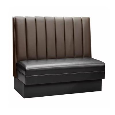 China Modern 2 Seater PU Leather Booth Sofa for Hotel Restaurant Custom Size for sale
