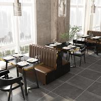China Modern Restaurant Dining Table Set 120x60x75cm White Plastic Chairs for Fast Food Coffee Shop for sale