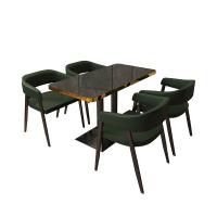 China Modern Restaurant Dining Table Set 120x60x75cm White Plastic Chairs for Fast Food Coffee Shop for sale