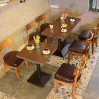 China Modern Dining Table and Chairs Set with PU Leather Booth Seating for Restaurant Coffee Shop Custom Color for sale