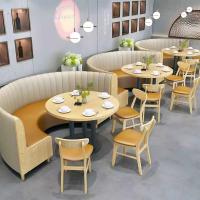 China Custom Restaurant Booths American Style C-Shape Cafe Leather Wooden Commercial Bar Furniture Booth Seating MOQ 5 Pcs for sale