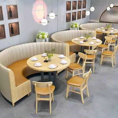 China Custom Restaurant Booths American Style C-Shape Cafe Leather Wooden Commercial Bar Furniture Booth Seating MOQ 5 Pcs for sale