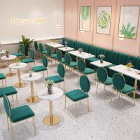 China Velvet Metal Cafe Booth Restaurant Set with Short Table and Chairs for Bar Hookah Use for sale