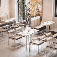 China Customizable Retro Coffee Shop Bar Booth with Metal Frame and PU Leather for Restaurant Leisure Seating for sale