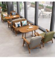 China Light Luxury Restaurant Booth Sofa Set Customizable Metal Frame PU Leather Fabric for Coffee Shop Bar for sale