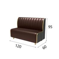 China Customizable Coffee Shop Bar Booth Retro PU Leather Fabric Restaurant Booth Seating for sale