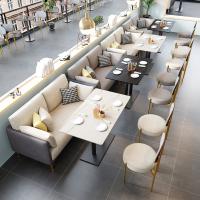 China Customizable Luxury PU Leather Booth Sofa for Restaurant Coffee Shop Hookah Lounge for sale
