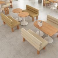 China Modern PU Leather Dining Table and Chairs Set for Restaurant Coffee Shop Custom Color for sale