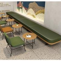 China Commercial Restaurant Booth Sofa Set Metal PU Leather Durable Bar Furniture 4 Pcs for sale