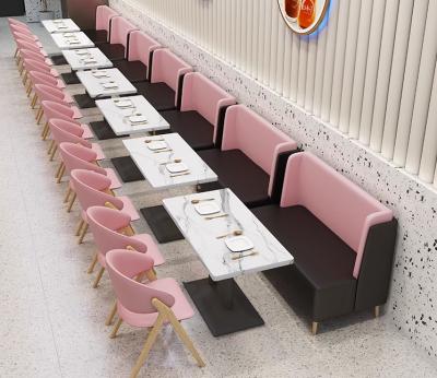 China Wholesale Light Luxury Velvet Restaurant Booth Sofa Customizable Size for Coffee Shop Canteen for sale