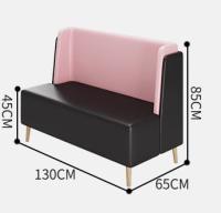 China Wholesale Light Luxury Velvet Restaurant Booth Sofa Customizable Size for Coffee Shop Canteen for sale