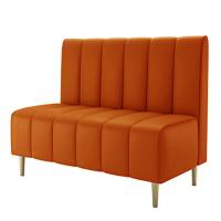 China Light Luxury Velvet Leisure Sofa Booth for Restaurant Coffee Shop Canteen Custom Size for sale