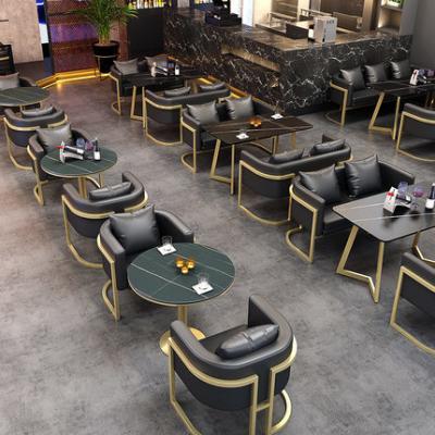 China Modern Velvet Restaurant Booth Sofa Set with Metal Base for Hotel Nail Salon Dining Furniture for sale