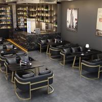 China Modern Velvet Restaurant Booth Sofa Set with Metal Base for Hotel Nail Salon Dining Furniture for sale