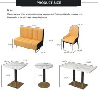 China Classic Bistro Pub Furniture Cafe Restaurant Booth Seating with Custom Tables PU Leather Metal for sale
