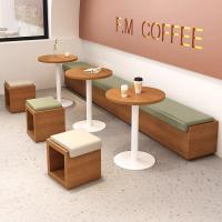 China Commercial Solid Wood Dining Booth Set with PU Leather Seating for Restaurant Coffee Shop for sale
