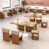 China Commercial Solid Wood Dining Booth Set with PU Leather Seating for Restaurant Coffee Shop for sale