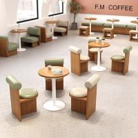 China Commercial Solid Wood Dining Booth Set with PU Leather Seating for Restaurant Coffee Shop for sale