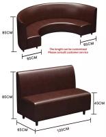 China Commercial C Shape Hookah Lounge Booth Sofa and Dining Table Chairs Set PU Leather Wood for sale