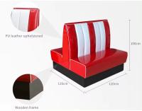 China Customizable Retro PU Leather Restaurant Booth Sofa for Coffee Shop Bar Cafe Dining for sale
