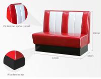 China Customizable Retro PU Leather Restaurant Booth Sofa for Coffee Shop Bar Cafe Dining for sale