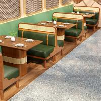 China Custom Retro C Shape Restaurant Booth Coffee Shop Bar Leisure Sofa PU Leather Fabric for sale