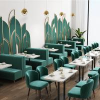 China Modern Wood Leather Restaurant Booth Set Customizable Cafe Dining Fast Food Seating for sale