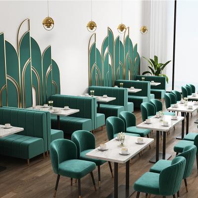 China Modern Wood Leather Restaurant Booth Set Customizable Cafe Dining Fast Food Seating for sale