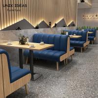China Modern Faux Leather Restaurant Booth Seating Sofa Customizable Size for Commercial Use for sale