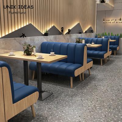 China Modern Faux Leather Restaurant Booth Seating Sofa Customizable Size for Commercial Use for sale