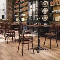 China American Retro Antique Solid Ash Wood Dining Table Set Light Luxury Cafe Furniture 4 Seats for sale