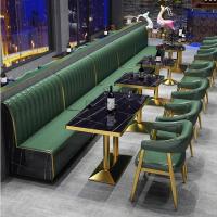 China Custom Modern Cafe Bench Seating Fast Food Restaurant Table and Chairs Coffee Shop Sofa PU Leather Metal for sale