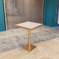 China Rectangle Marble Dining Tables Cafe Table Fast Food Restaurant Table and Chairs for sale