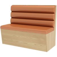 China Wholesale Design Wood Upholstered Cafe Booth Seating Bar Stools Corner Banquette Seating 120x60x105cm for sale