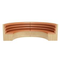 China Wholesale Design Wood Upholstered Cafe Booth Seating Bar Stools Corner Banquette Seating 120x60x105cm for sale