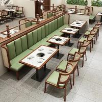 China Modern Solid Wood Restaurant Dining Table and Chairs Set for Coffee Shop Commercial Use for sale