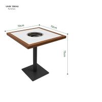 China Modern Solid Wood Restaurant Dining Table and Chairs Set for Coffee Shop Commercial Use for sale