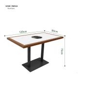 China Modern Solid Wood Restaurant Dining Table and Chairs Set for Coffee Shop Commercial Use for sale