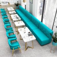 China Custom Restaurant Commercial Furniture Set Leather Booth Sofa Dining Chairs Combination Modern for sale