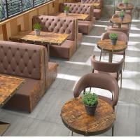 China Industrial Style Booth Sofa Seating for Restaurant Hot Pot Shop Commercial Dining Table and Chairs Customizable for sale