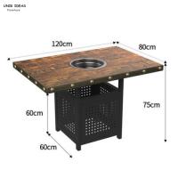 China Industrial Style Booth Sofa Seating for Restaurant Hot Pot Shop Commercial Dining Table and Chairs Customizable for sale