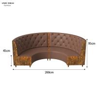 China Industrial Style Booth Sofa Seating for Restaurant Hot Pot Shop Commercial Dining Table and Chairs Customizable for sale