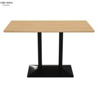 China Modern Restaurant Dining Table and Chairs Set Wooden Rattan Booth Sofa Seating Customizable Size for Coffee Shop for sale