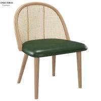 China Modern Restaurant Dining Table and Chairs Set Wooden Rattan Booth Sofa Seating Customizable Size for Coffee Shop for sale