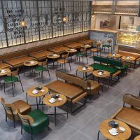 China Modern Commercial Restaurant Dining Table and Chairs Set for Cafe Fast Food Shop Custom Size for sale