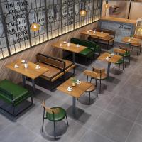 China Modern Commercial Restaurant Dining Table and Chairs Set for Cafe Fast Food Shop Custom Size for sale