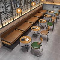 China Modern Commercial Restaurant Dining Table and Chairs Set for Cafe Fast Food Shop Custom Size for sale