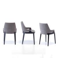 China Modern Italian Designer Wooden Dining Chair with PU Leather for Hotel Cafe Reception for sale