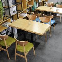 China Ash Wood Dining Chair 43x45x75cm for Restaurant Cafe Coffee Shop Leisure Use for sale