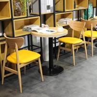 China Ash Wood Dining Chair 43x45x75cm for Restaurant Cafe Coffee Shop Leisure Use for sale